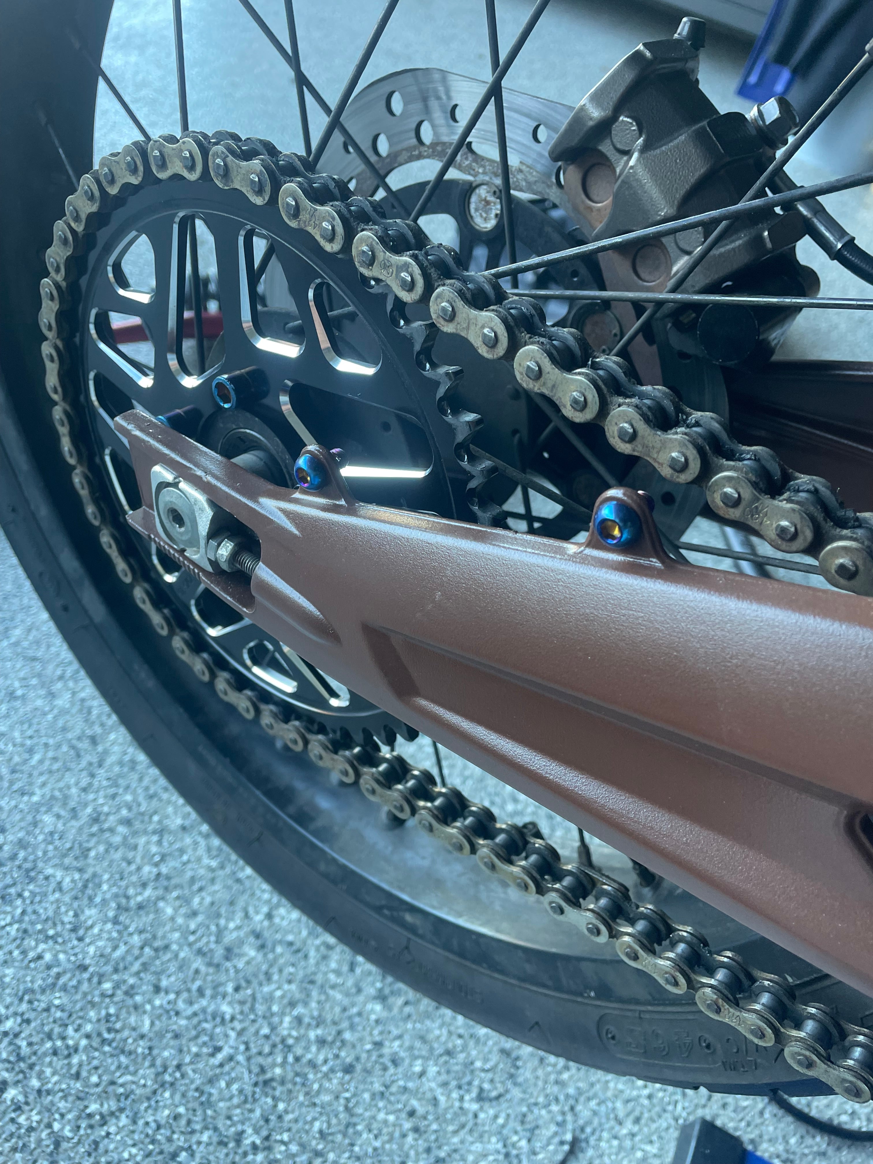 E-moto chain guard titanium(2pc) – ExWorks